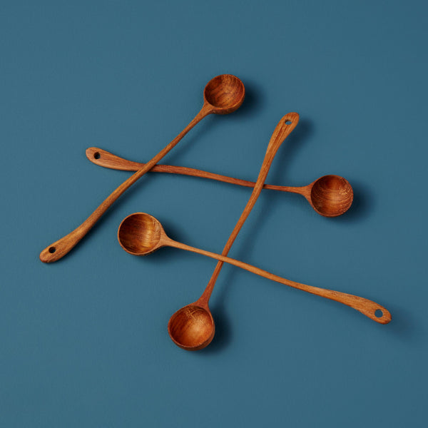 Teak Long Curved Spoons | Bodega Nantucket