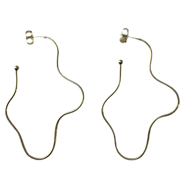 Brushed Wiggle Long Hoop | Bodega Nantucket